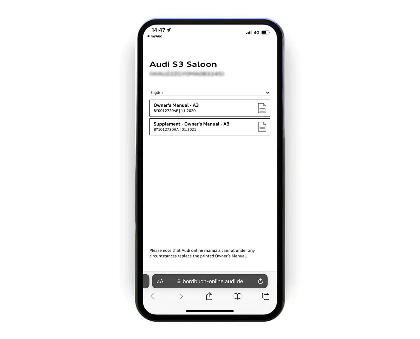 Viewing Your Car's Manual in the myAudi App | Audi UK