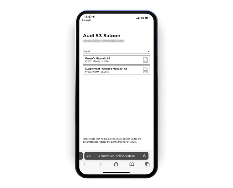 Viewing Your Car's Manual in the myAudi App | Audi UK